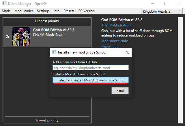 PC - Steam and Epic Setup Guide | KH2Randomizer